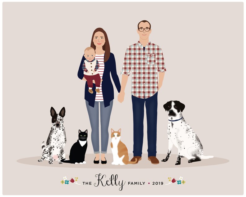 Custom Family Portrait - Etsy