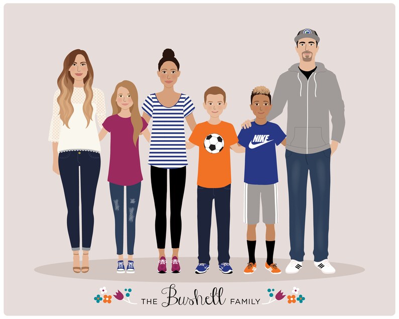 Family Portrait Add on Person - Etsy