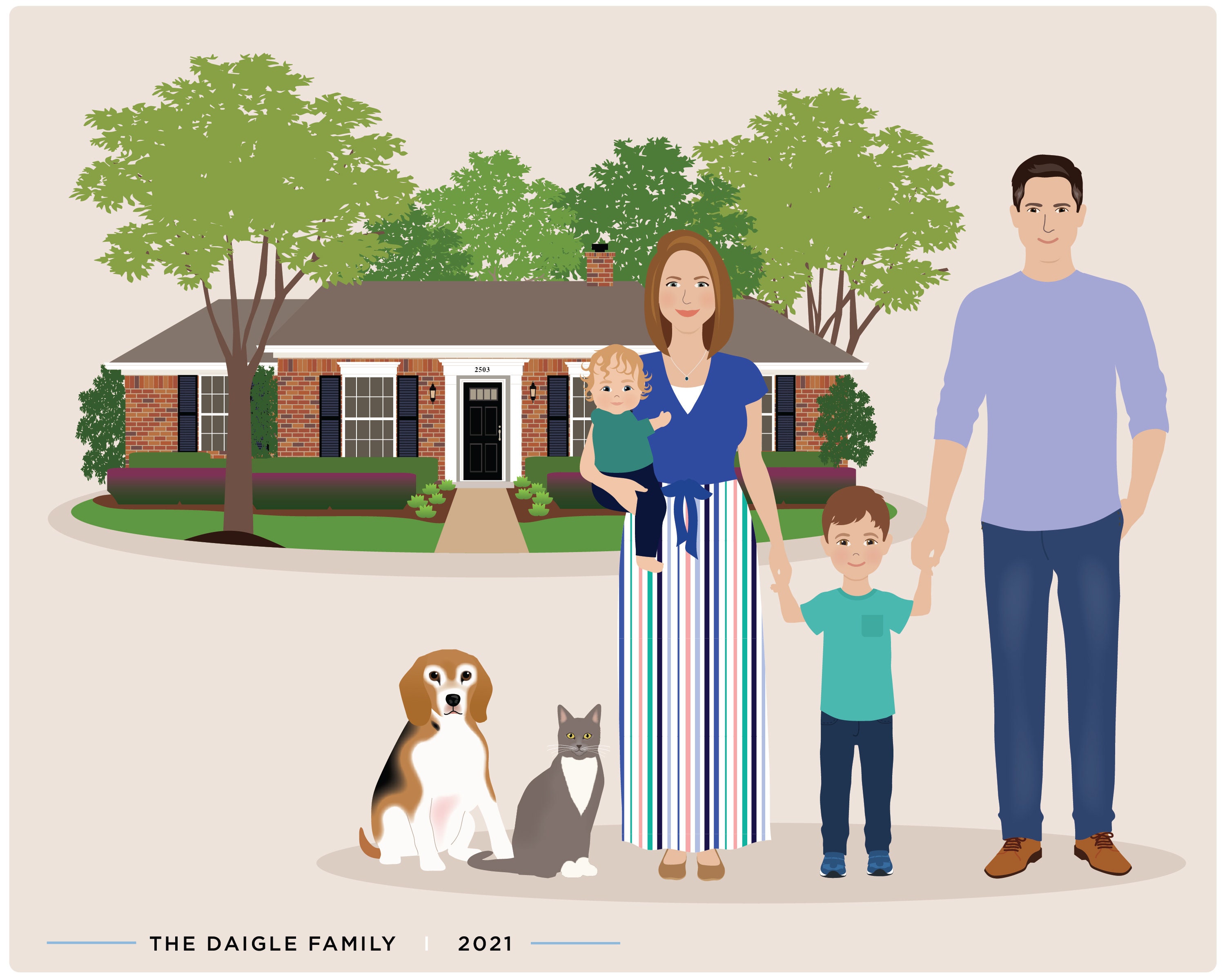 12X16 Size Upgrade for Custom Family Portrait | Etsy