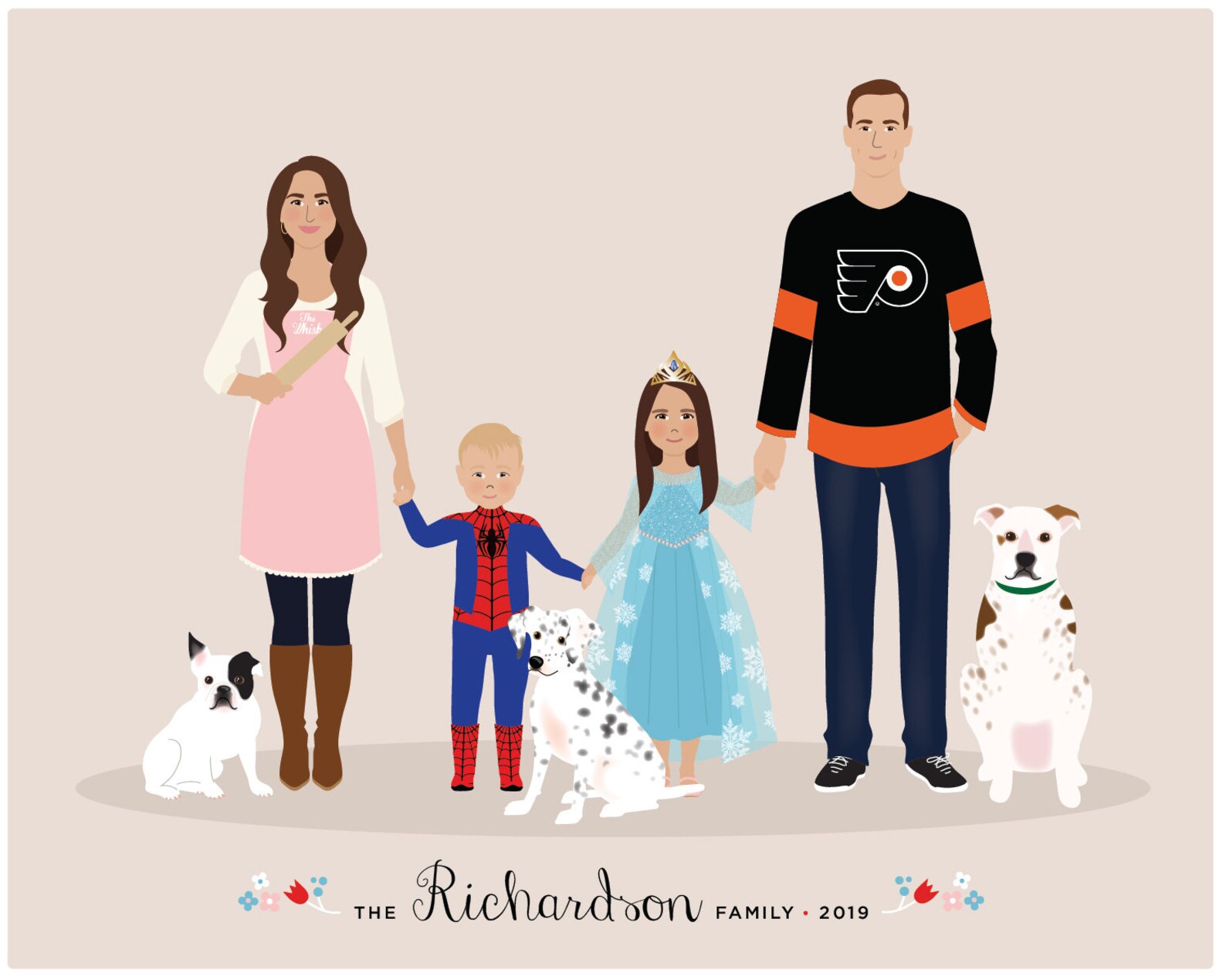 Custom Portrait Additional Person Add on Person | Etsy