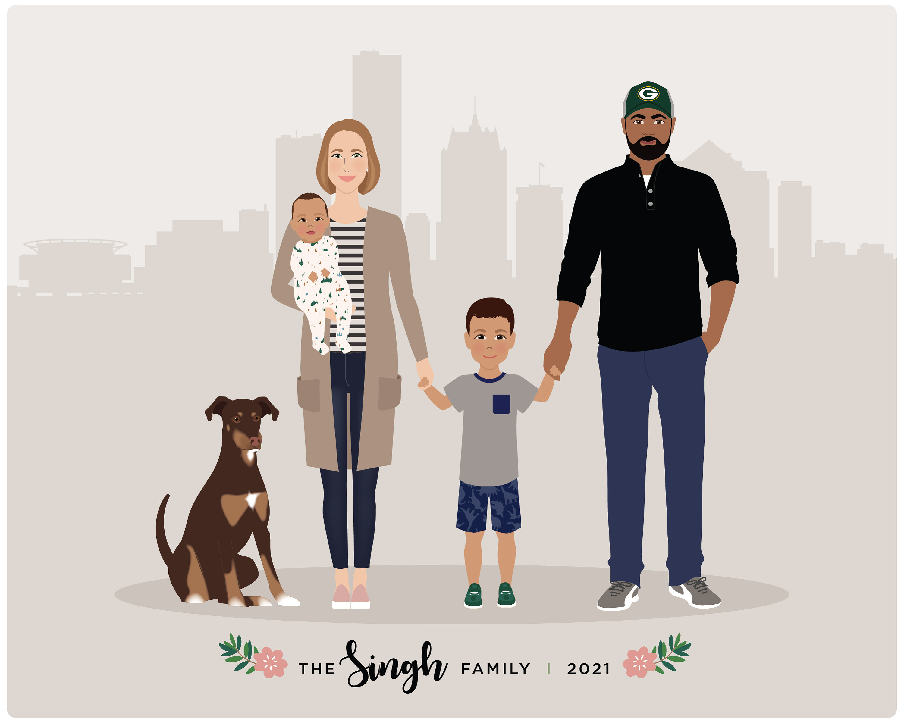 Custom Family Portrait | Etsy