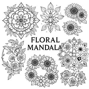 Floral Mandala Coloring Pages – 7 Printable Designs for Relaxation ...