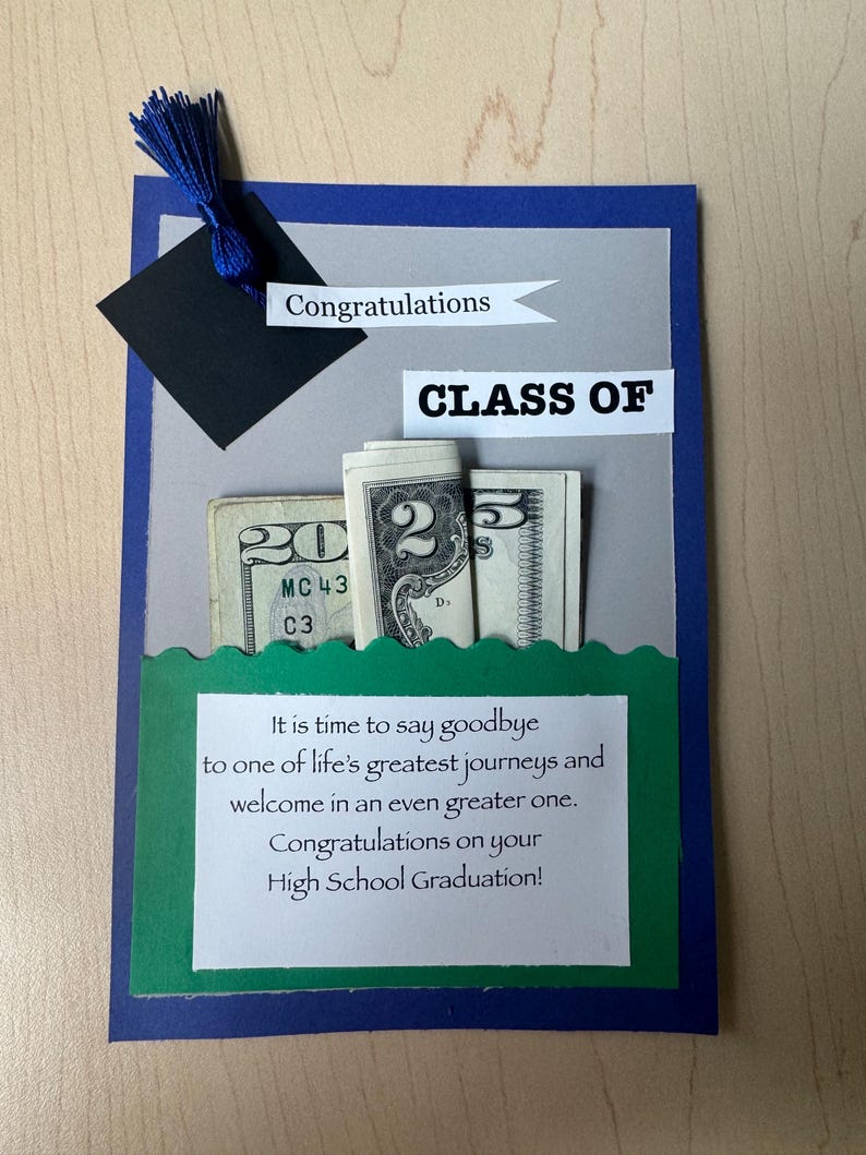 High School Graduation Card|grad Gifts|congratulations Card|cash NOT ...