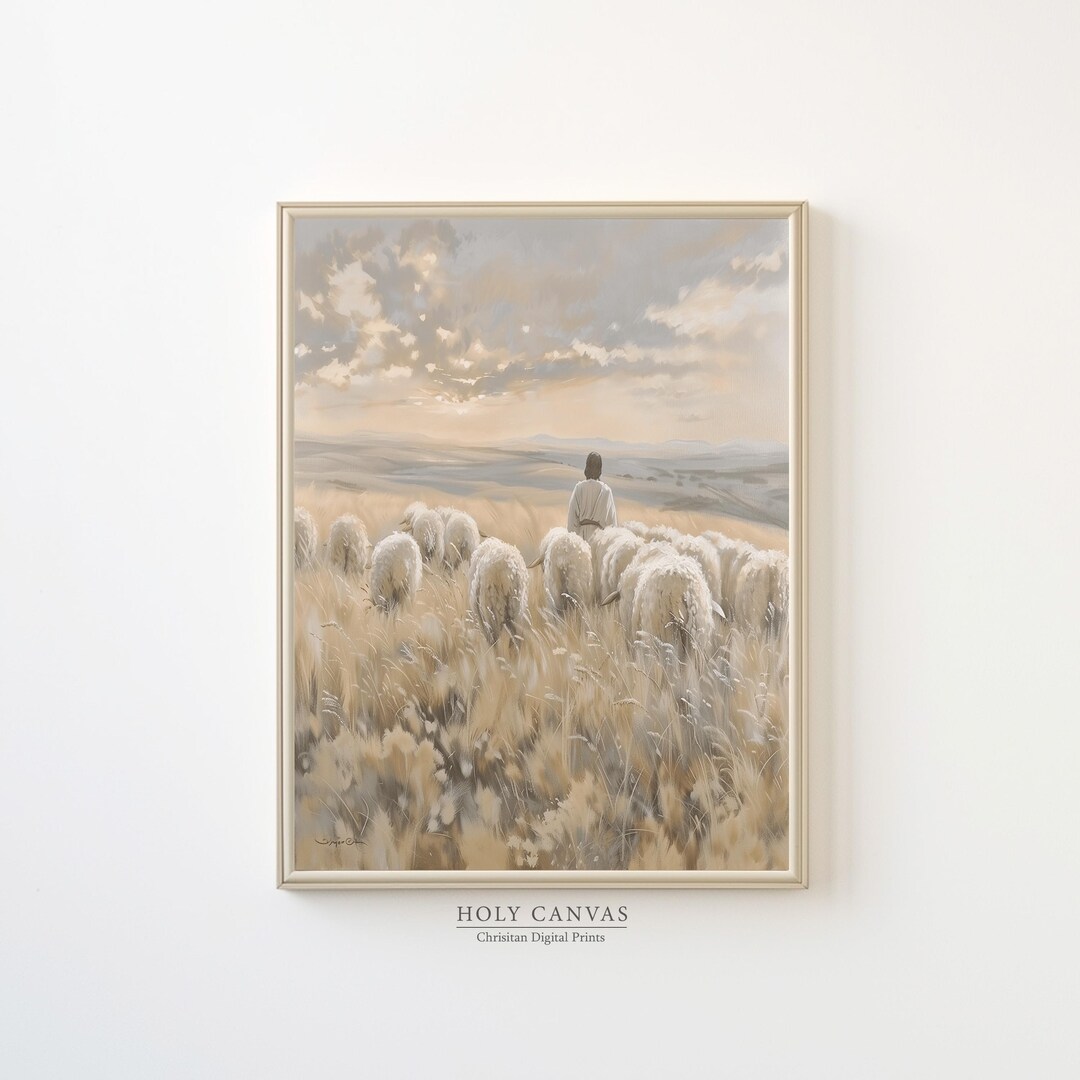 Jesus Leaving the 99 Printable Modern Christian Wall Art Downloadable ...