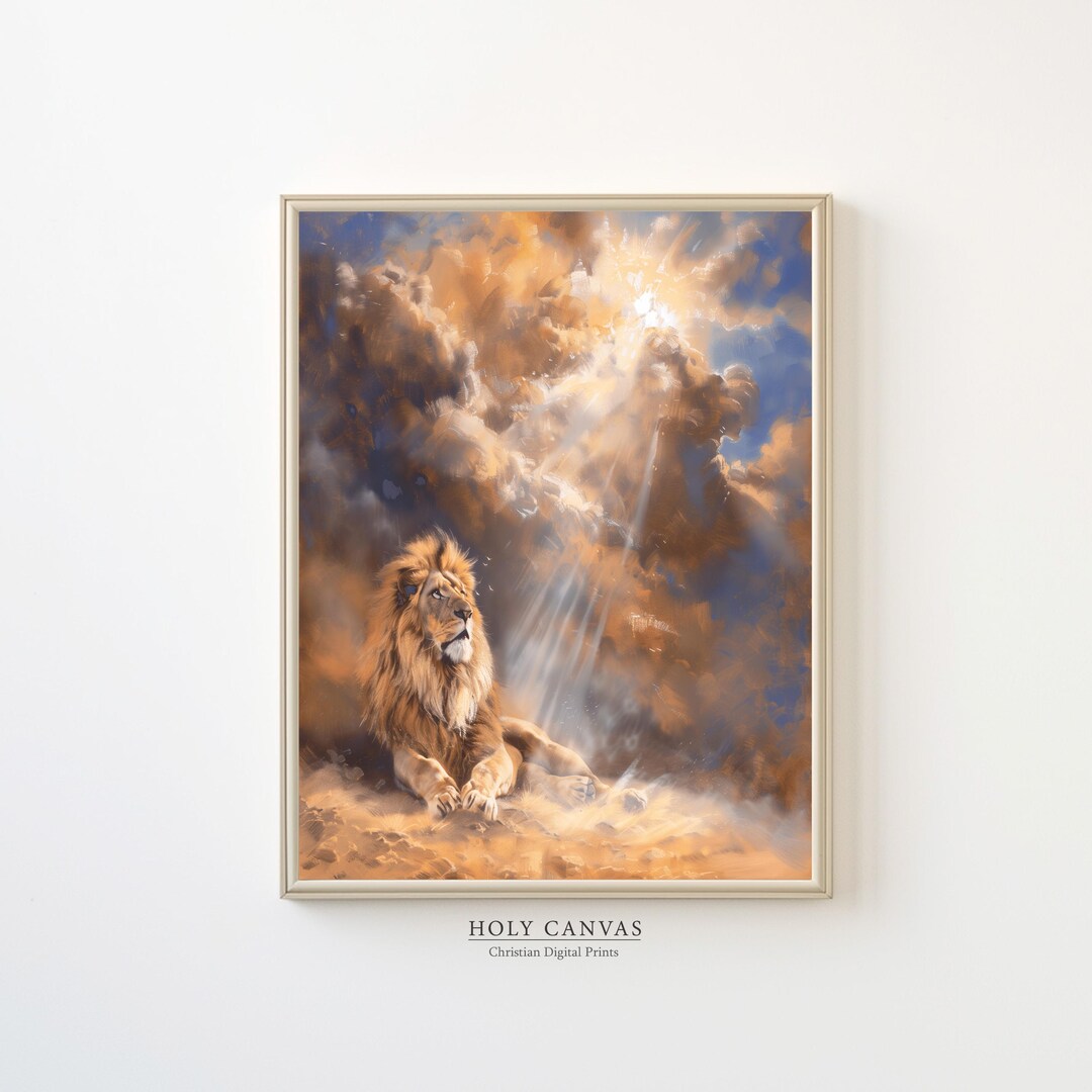 The Lion of Judah Printable Modern Christian Wall Art Downloadable ...