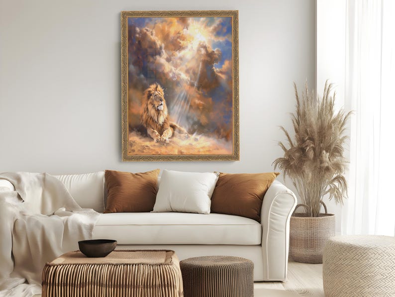 The Lion of Judah Printable Modern Christian Wall Art Downloadable ...