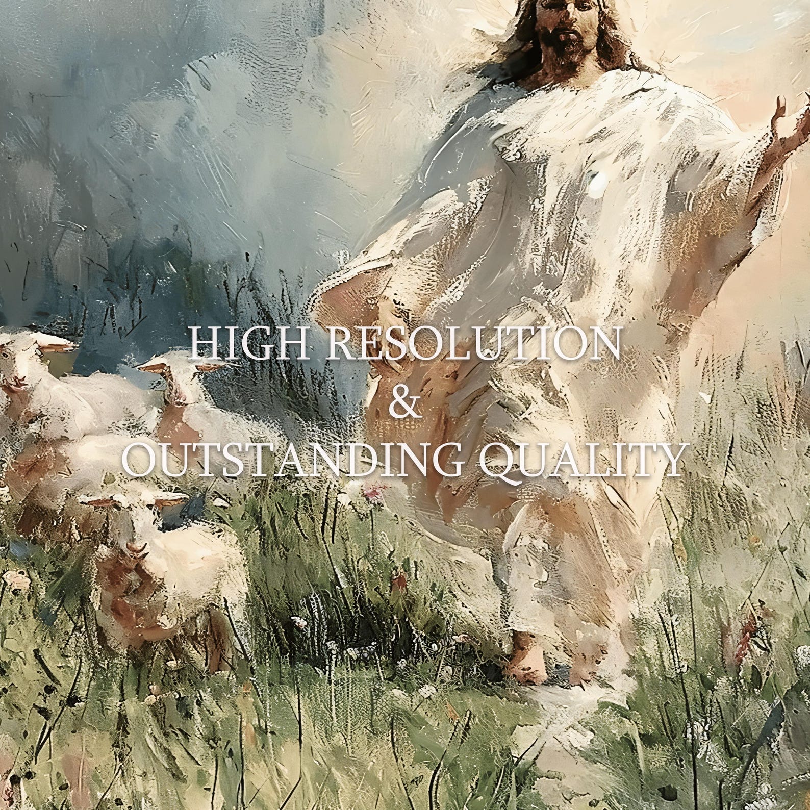 Jesus the Good Shepherd Printable Modern Christian Wall Art ...