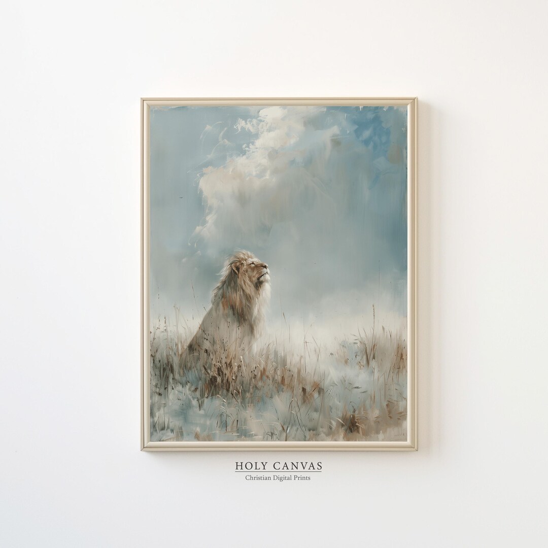 The Lion of Judah Printable Modern Christian Wall Art Downloadable ...