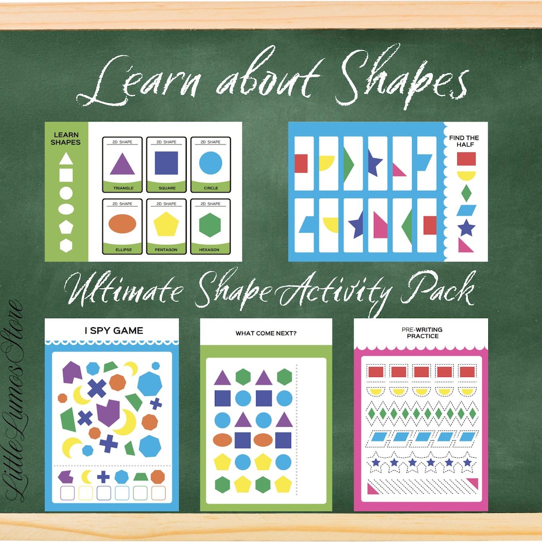 Printable Shape Activity Pack for Kids – Learn, Trace, Cut & Play! - Etsy