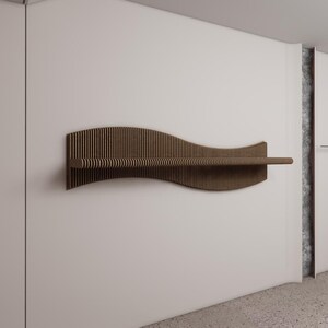 Parametric Wave Shelf | CNC Digital File | Modern Organic Wood Wall ...