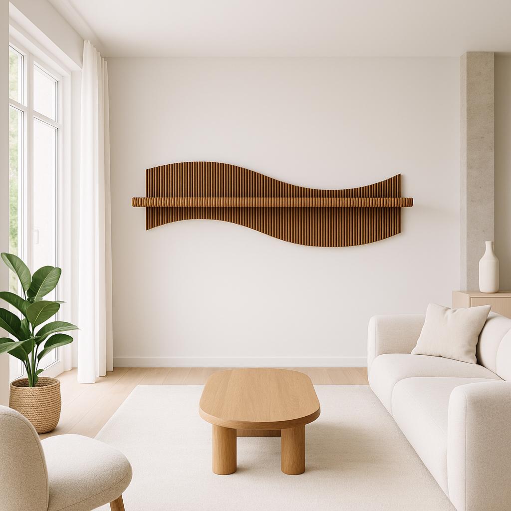 Parametric Wave Shelf | CNC Digital File | Modern Organic Wood Wall ...