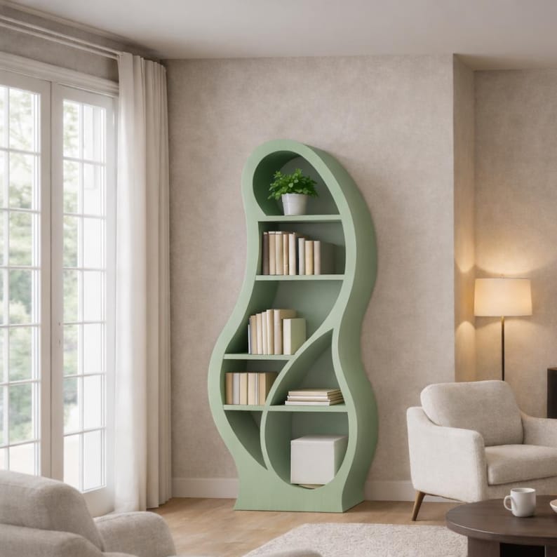 Modern Sculptural Bookshelf | Parametric CNC Furniture | Digital File ...