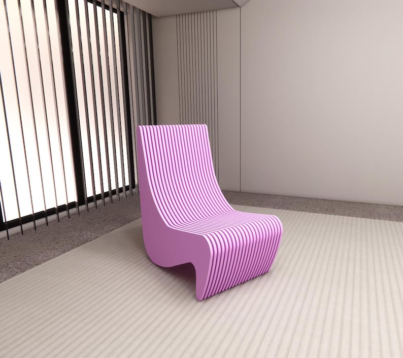 Parametric Lounge Chair CNC File | Modern Layered Chair Design ...