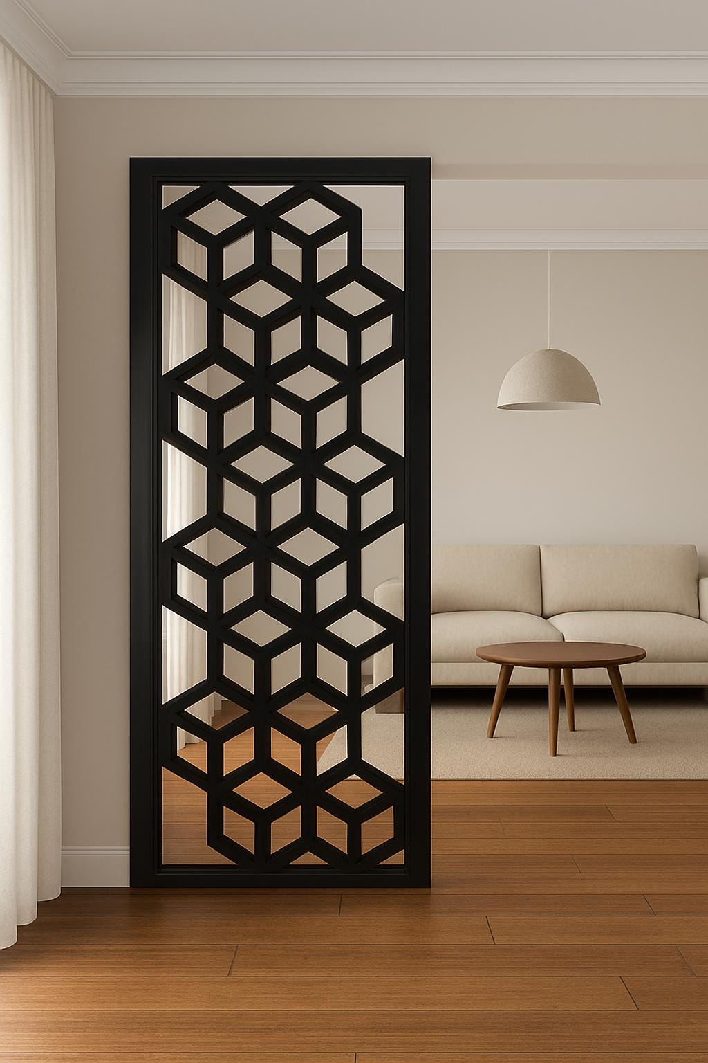 3D Cubic Wall Panel | Modern Room Divider | CNC Laser Cut DXF File ...