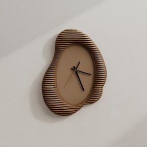 Parametric Wavy Wooden Clock Design | CNC Cutting File - Etsy