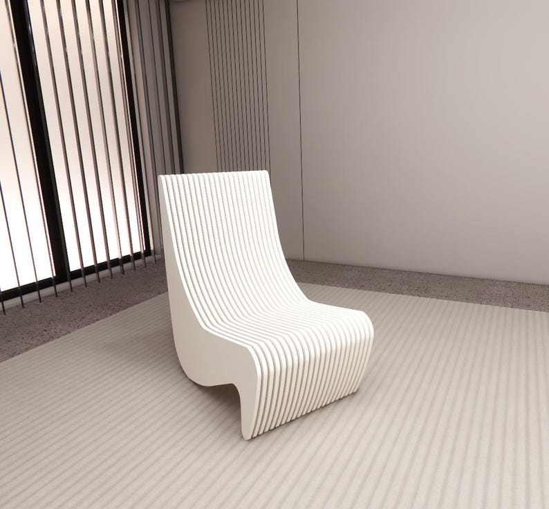 Parametric Lounge Chair CNC File | Modern Layered Chair Design ...