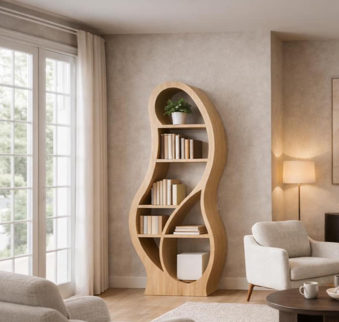 Modern Sculptural Bookshelf | Parametric CNC Furniture | Digital File ...