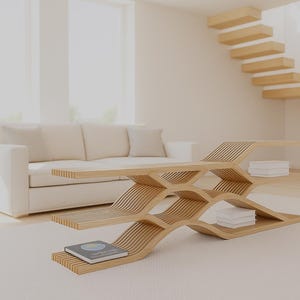 Modern Parametric Bookshelf | Parametric CNC Design | Decorative ...