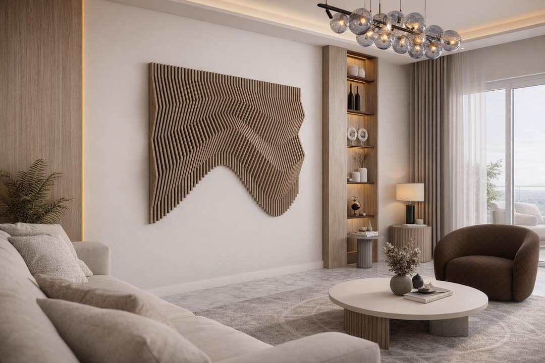 Parametric Wood Wall Art | 3D CNC Panel Design | Modern Wooden Wall ...