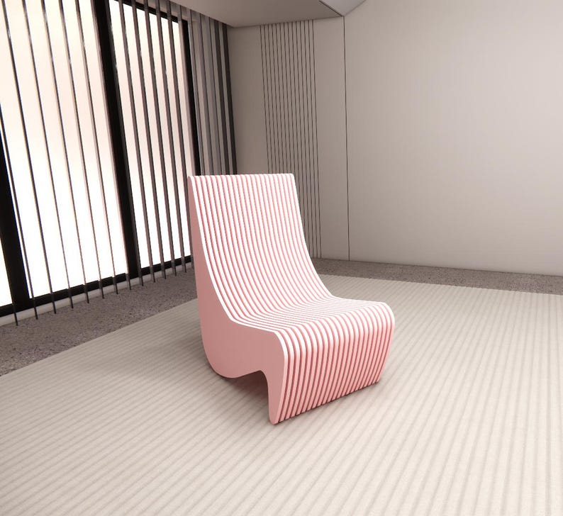 Parametric Lounge Chair CNC File | Modern Layered Chair Design ...