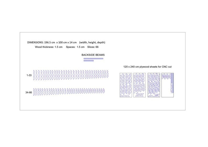 Parametric Wavy Wooden Wall – CNC Router Files DXF DWG Digital Download ...