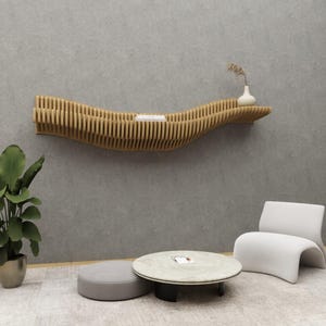 Parametric Wavy Wall Shelf CNC File: Modern Wood Art (digital Download ...