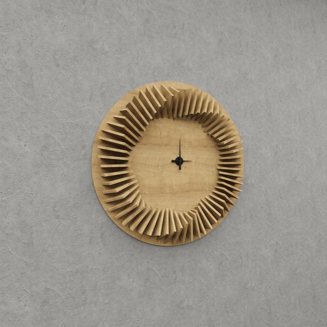 Parametric Wooden Wall Clock – Modern CNC Design, Digital CNC File - Etsy