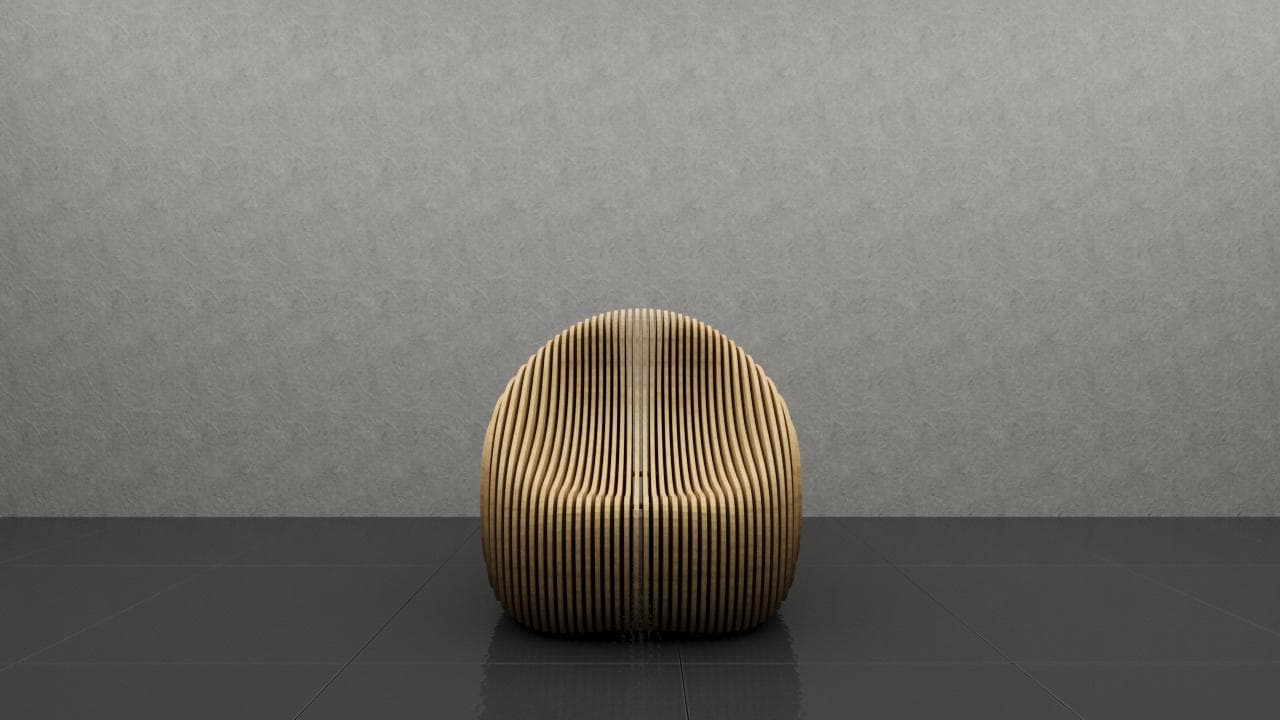 Parametric Wavy Wooden Furniture Sofa | CNC Router DXF & DWG Digital ...