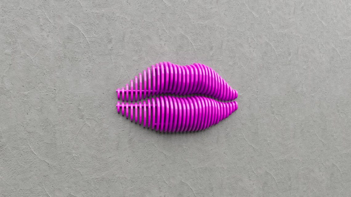 Parametric Modern Lips Wall Art – CNC Cutting File (digital Files) - Etsy
