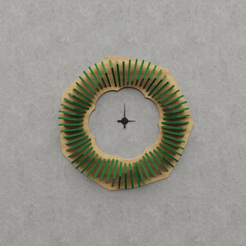 Parametric Wooden Wall Clock – Modern CNC Design, Digital CNC File - Etsy