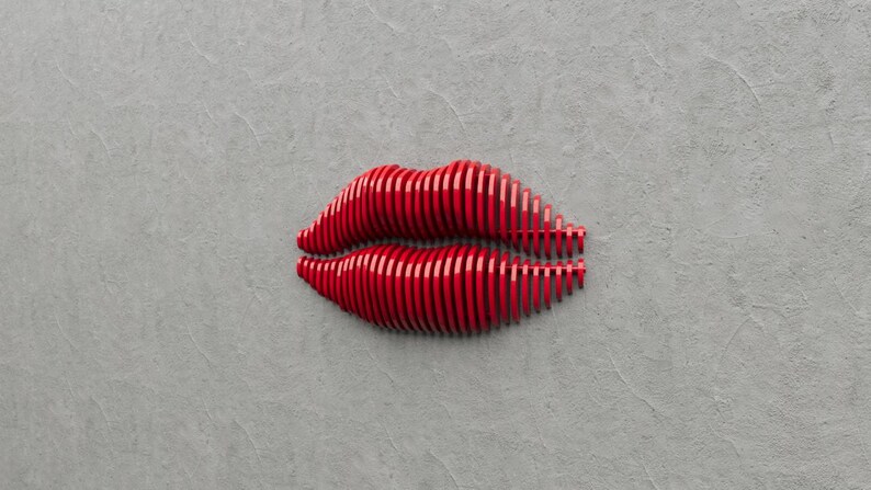 Parametric Modern Lips Wall Art – CNC Cutting File (digital Files) - Etsy