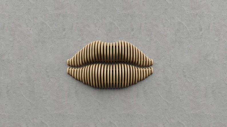 Parametric Modern Lips Wall Art – CNC Cutting File (digital Files) - Etsy