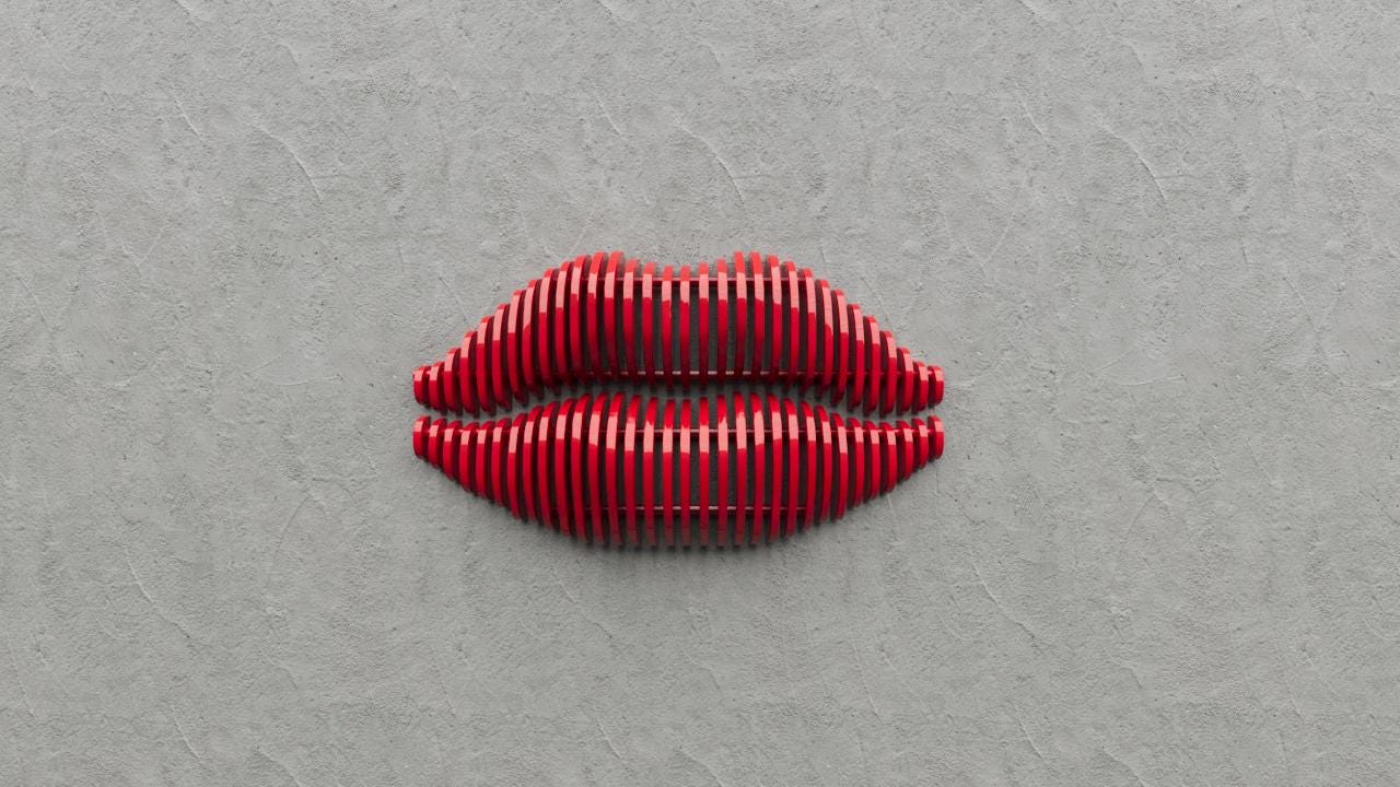 Parametric Modern Lips Wall Art – CNC Cutting File (digital Files) - Etsy