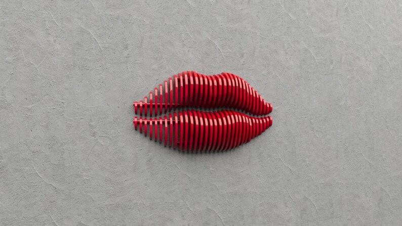 Parametric Modern Lips Wall Art – CNC Cutting File (digital Files) - Etsy