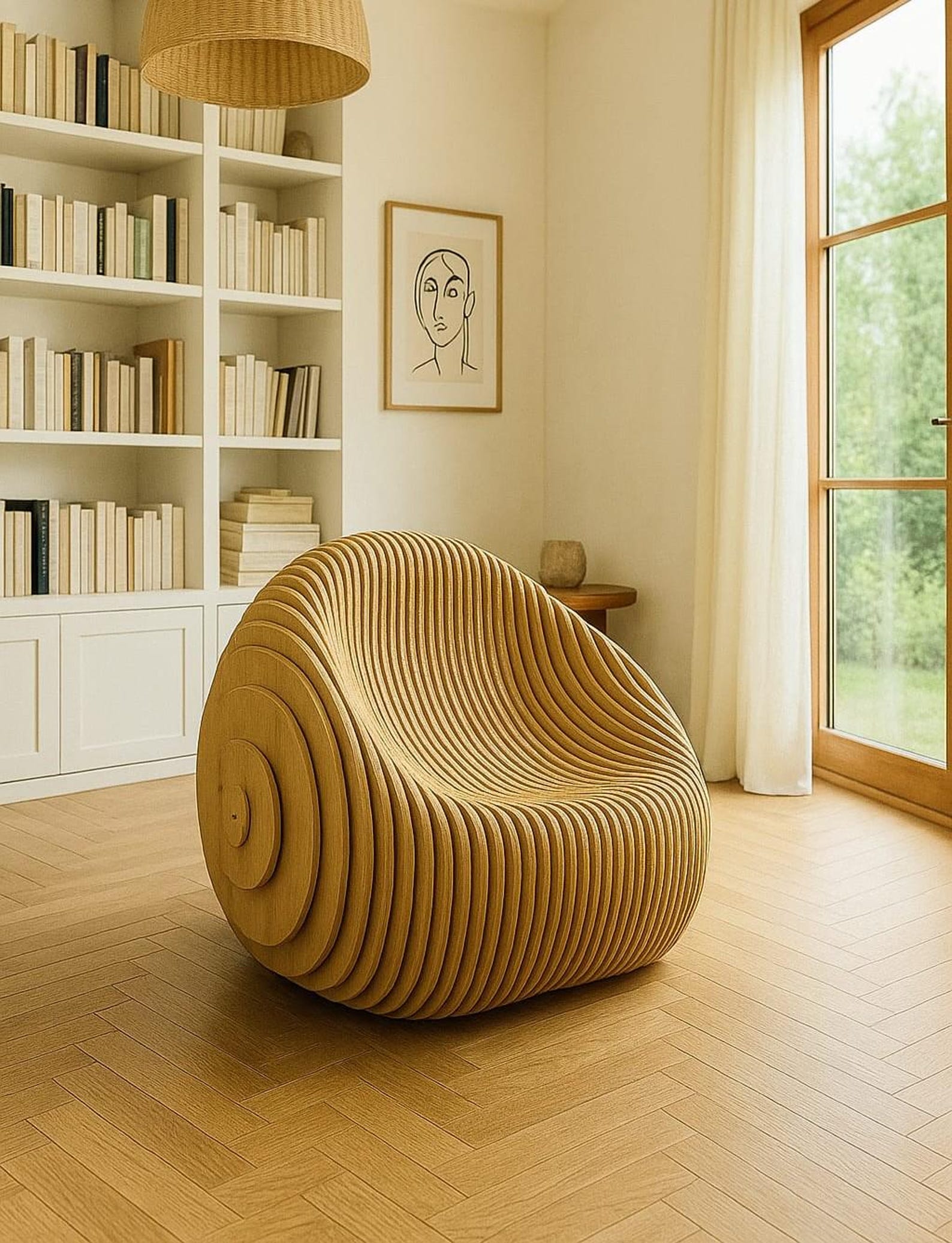 Parametric Wavy Wooden Sofa – Modern Furniture Design CNC DXF DWG ...