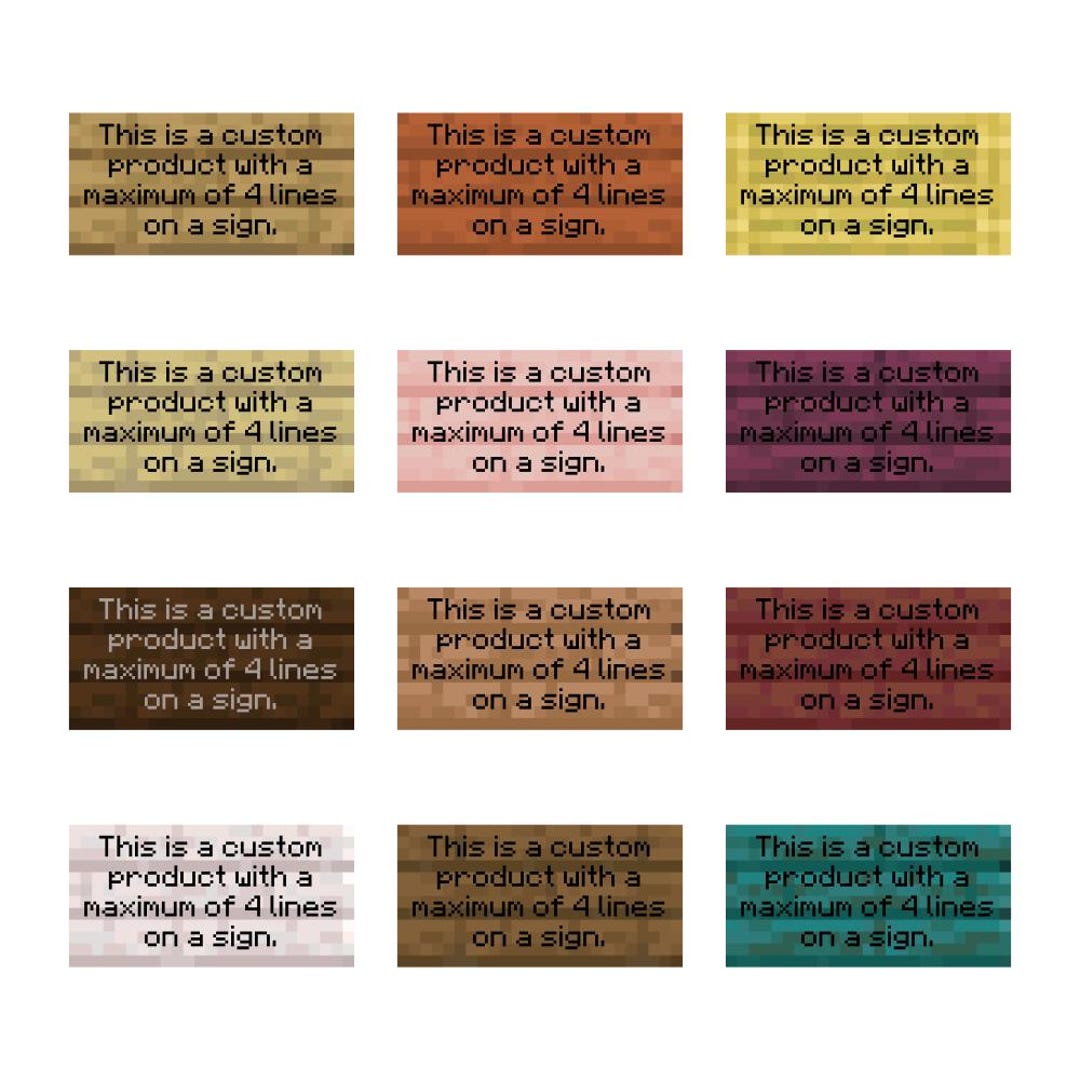 Custom Minecraft Sign - Etsy