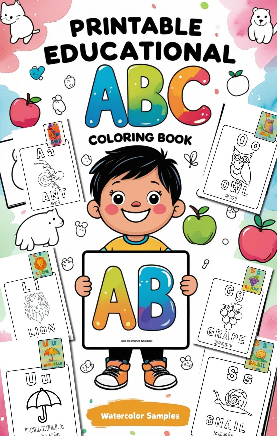 Printable Educational ABC Coloring Book – 65 Illustrated Pages With ...