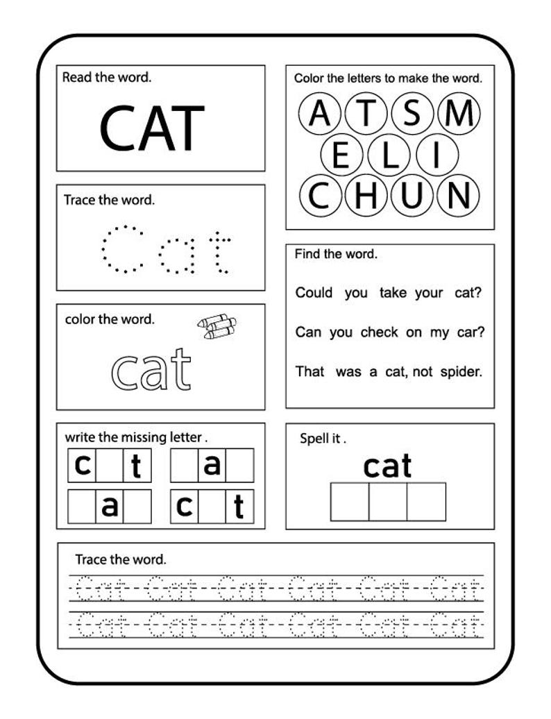 50+ Sight Word Practice Worksheets | Kindergarten and 3rd Grade Reading ...