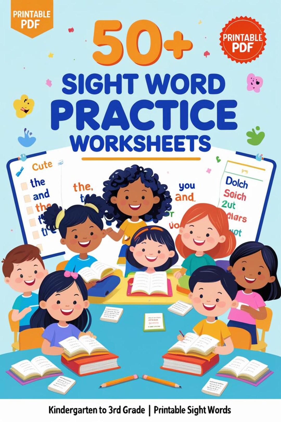 50+ Sight Word Practice Worksheets | Kindergarten and 3rd Grade Reading ...