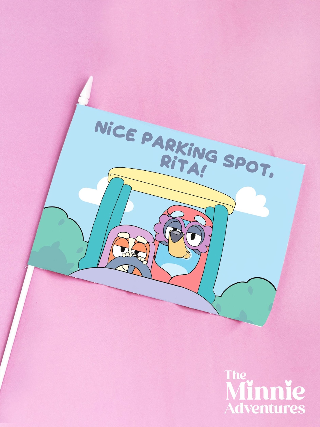 Theme Park Stroller Flag W/ Clip | Stroller Tag | Mini Flag | Janet ...