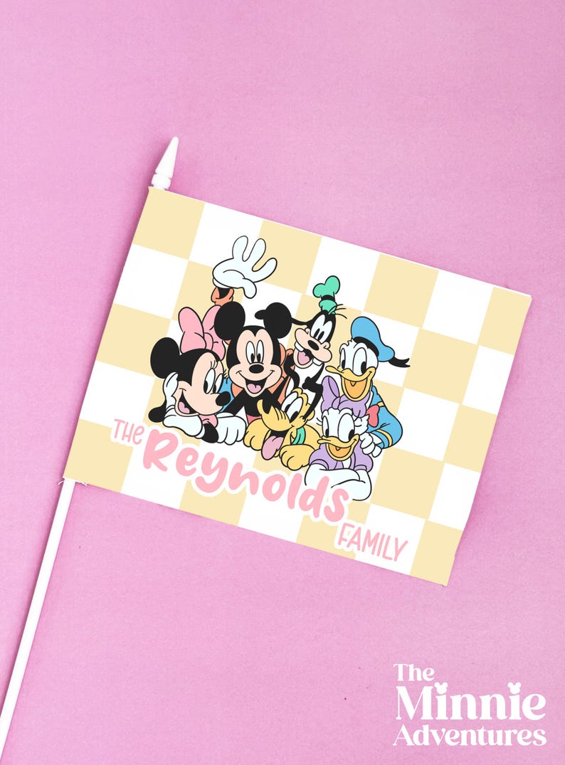 Theme Park Stroller Flag W/ Clip | Stroller Tag | Mini Flag ...