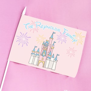 Theme Park Stroller Flag W/ Clip | Stroller Tag | Mini Flag | Happily ...