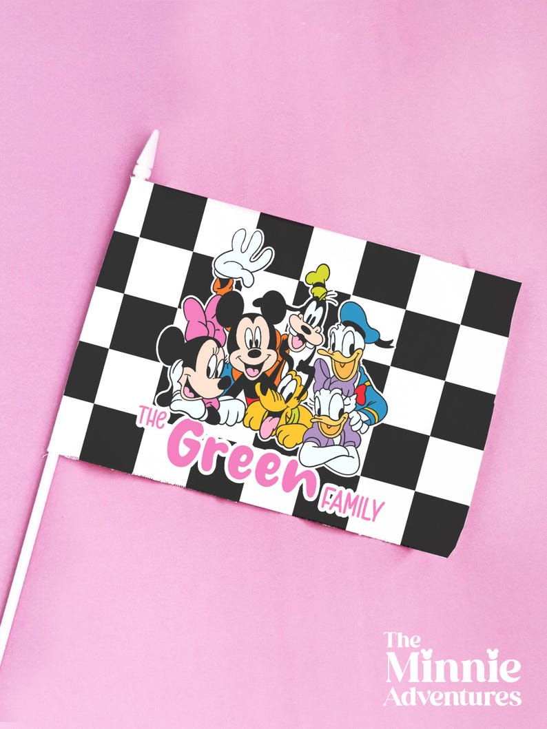 Theme Park Stroller Flag W/ Clip | Stroller Tag | Mini Flag ...