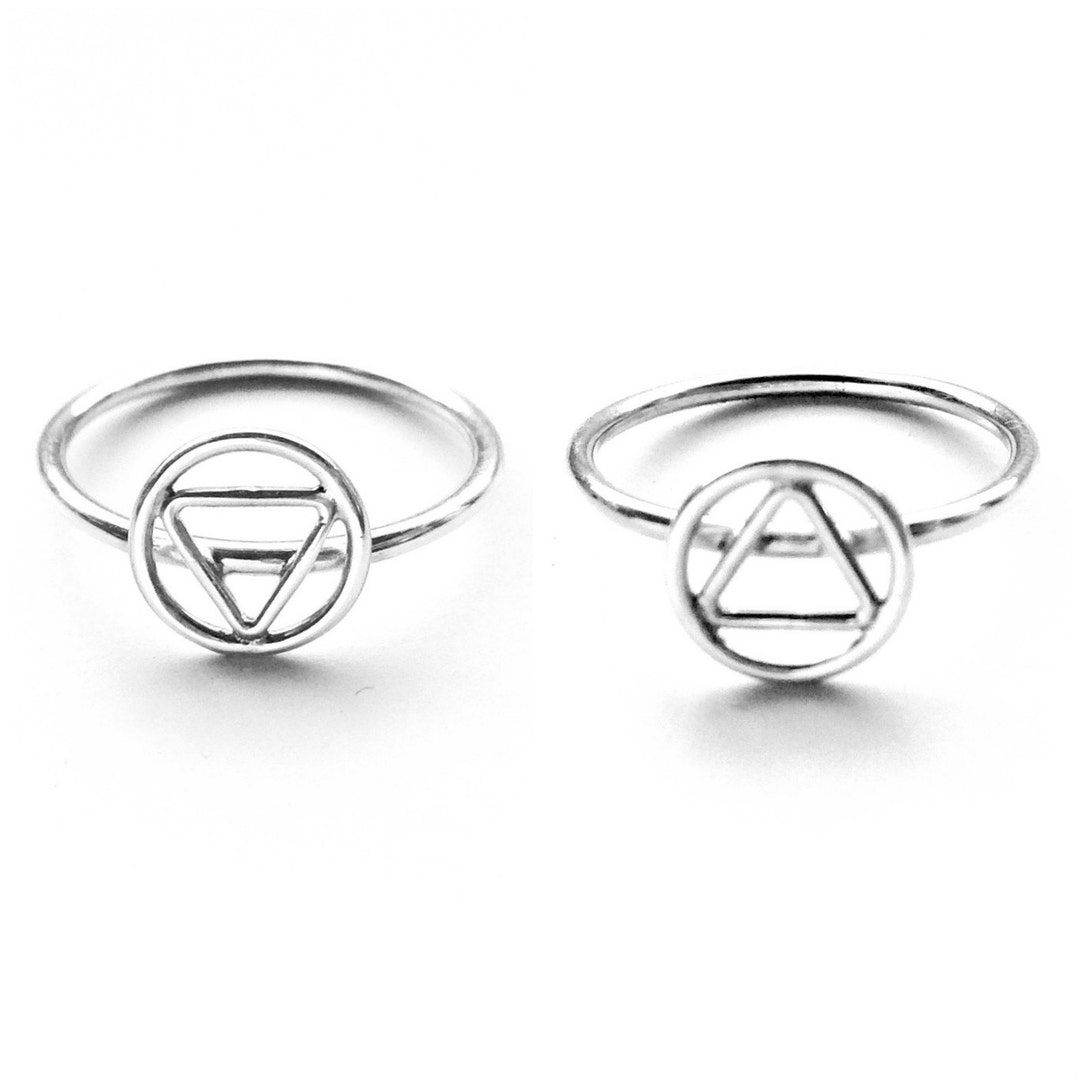 Earth and Air Four Elements Alchemy Ring // Earth and Air Symbols ...