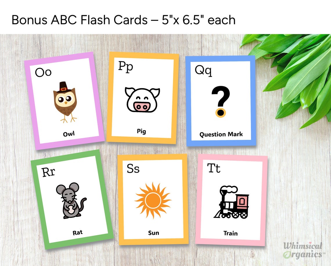 Alphabet Flashcard, Educational Printable Wall Art for Kids, Nursery ...