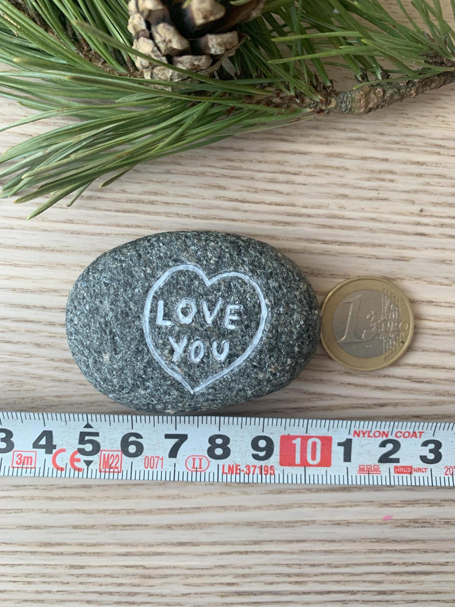 Love You Rock,heart Stone Gift,hand Painted Rock,romantic Gift,engraved ...