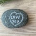 Love You Rock,heart Stone Gift,hand Painted Rock,romantic Gift,engraved ...