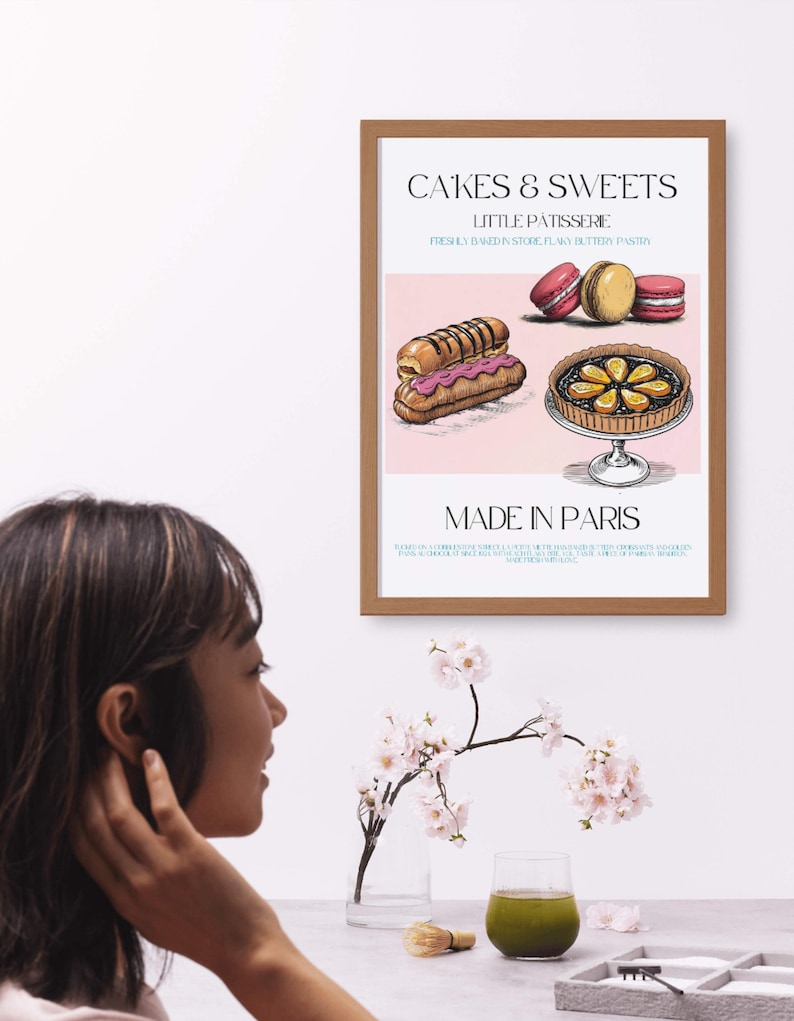 French Pastry Poster Set – Croissant, Pain-au-chocolat & Sweets ...