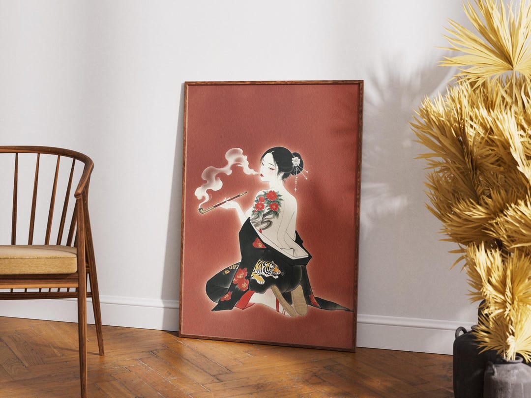 Elegant Japanese Geisha Art Print – Digital Download | Vintage Asian ...