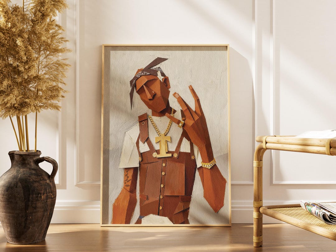 Iconic Rapper Portrait Abstract Texture Art Print | Hip-hop Decor - Etsy